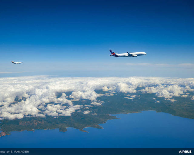 World’s first in-flight study of commercial aircraft using 100% ...